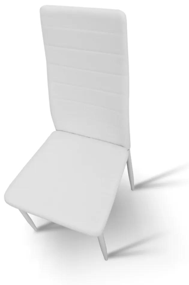 Židle, ekokůže bílá/kov bílá, COLETA