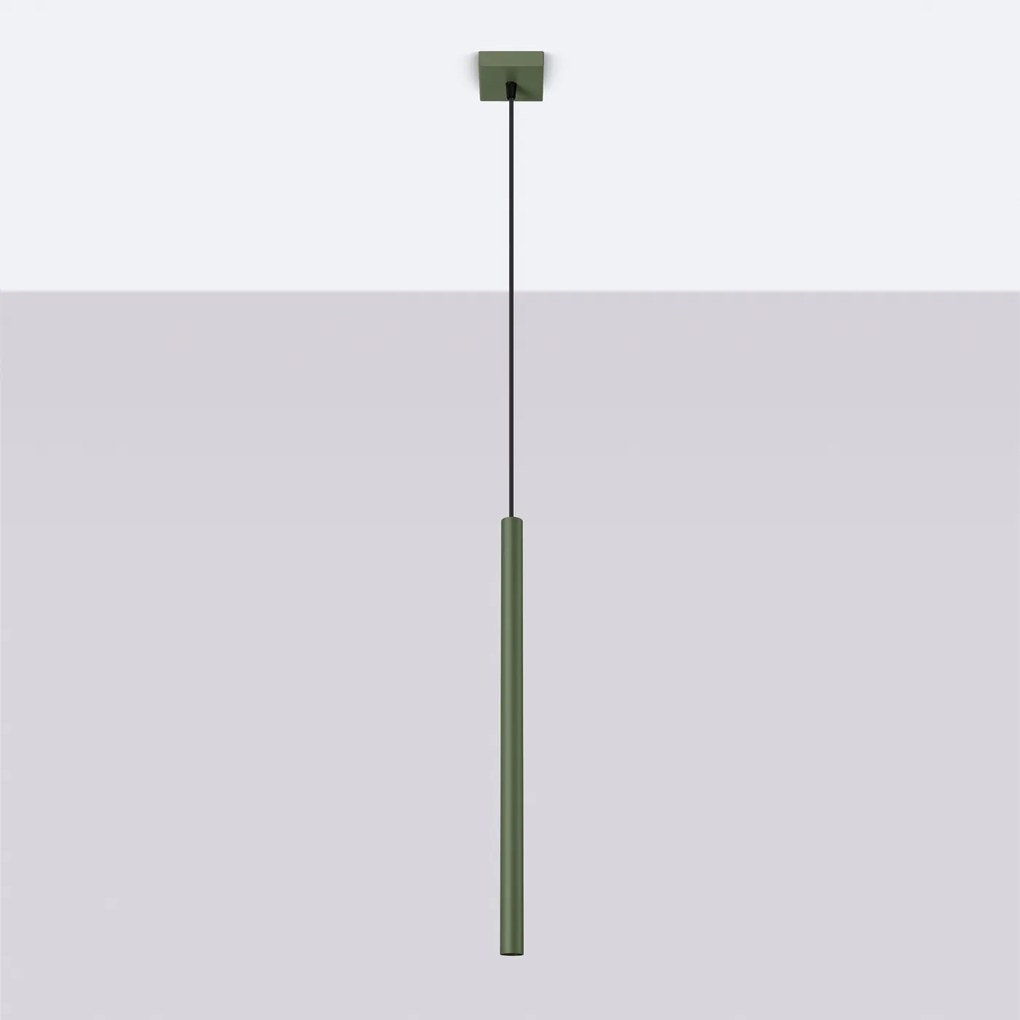 Sollux Lighting Závěsné svítidlo PASTELO 1 olivově zelené