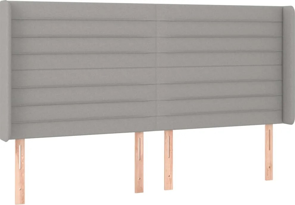 Box spring postel s matrací a LED světle šedá 160x200 cm textil 3138965