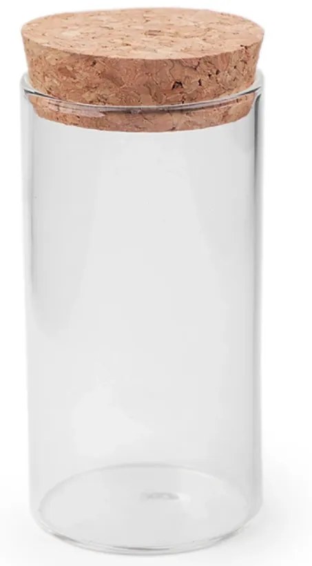 Skleněná lahev dóza s korkem transparentní 47x90 mm