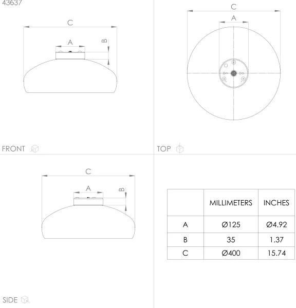 Eglo 43637 - Stropní svítidlo MOGANO 1xE27/60W/230V