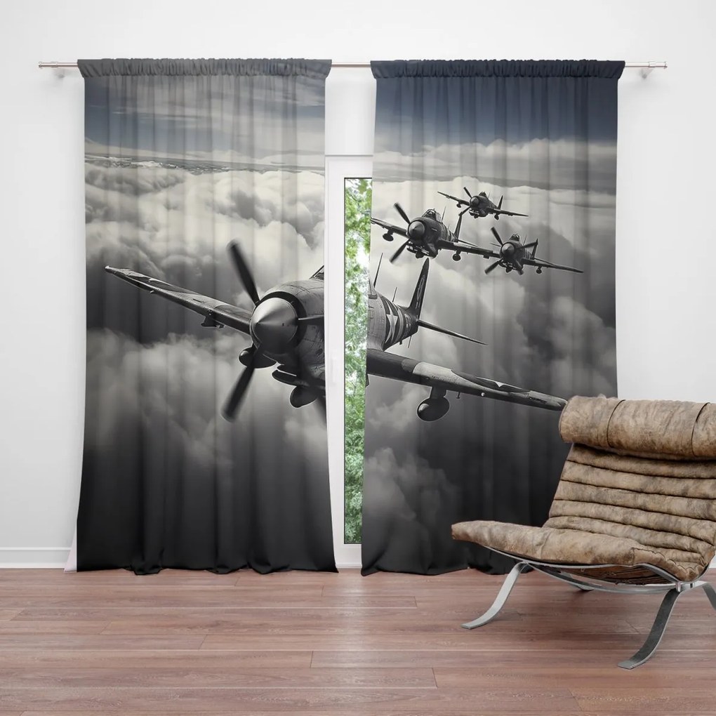 Sablio Závěs Stíhací letadla: 2ks 140x250cm