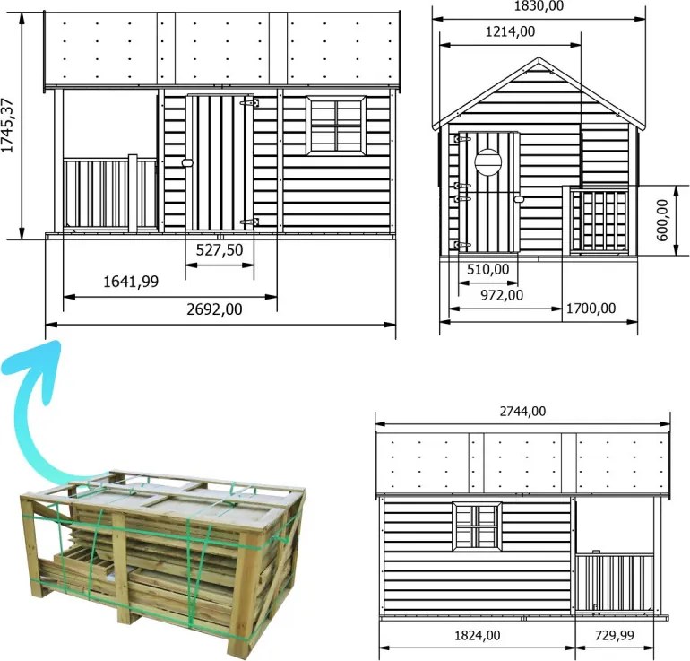 4iQ Dětský zahradní domeček ŠIMON