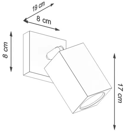 Sollux SL.1035 - Nástěnné bodové svítidlo KEKE 1xGU10/40W/230V dub