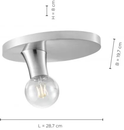 JUST LIGHT. 14777-55 - Stropní svítidlo TURN ME 1xE27/60W/230V chrom