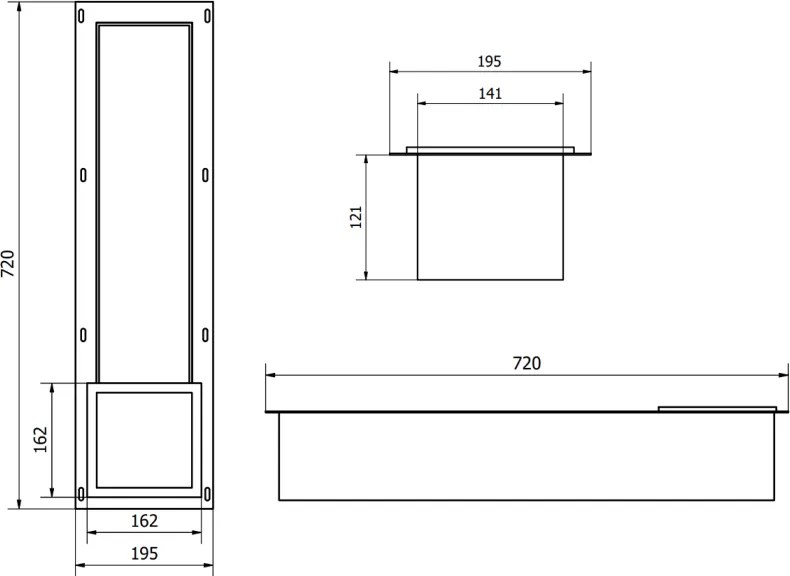 Mexen X-Wall-B, zapuštěný zásobník na WC papír, měděná matná - 19C5