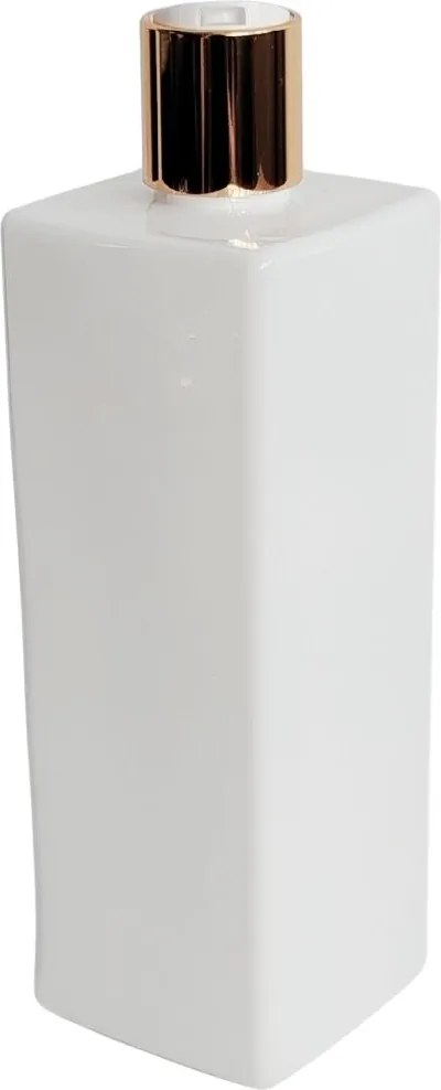 Dávkovač na mýdlo 500 ml bílý s bílo-zlatým DISC TOP LUNA