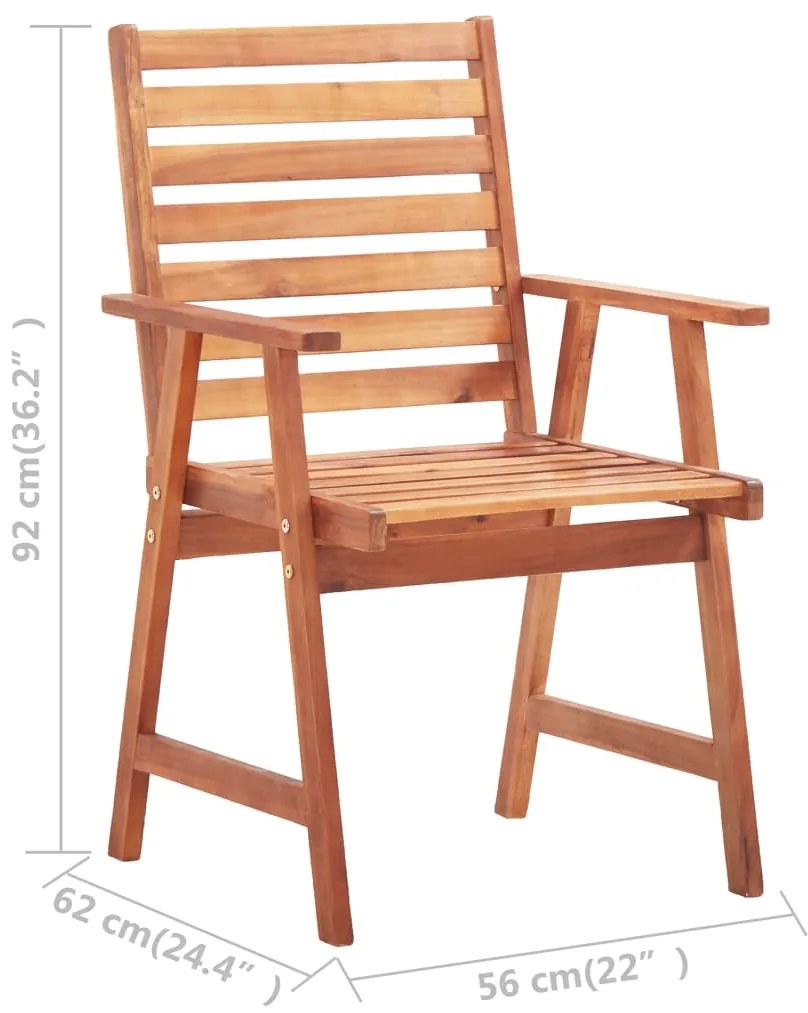 Zahradní jídelní židle 6 ks s poduškami masivní akáciové dřevo,  3078364