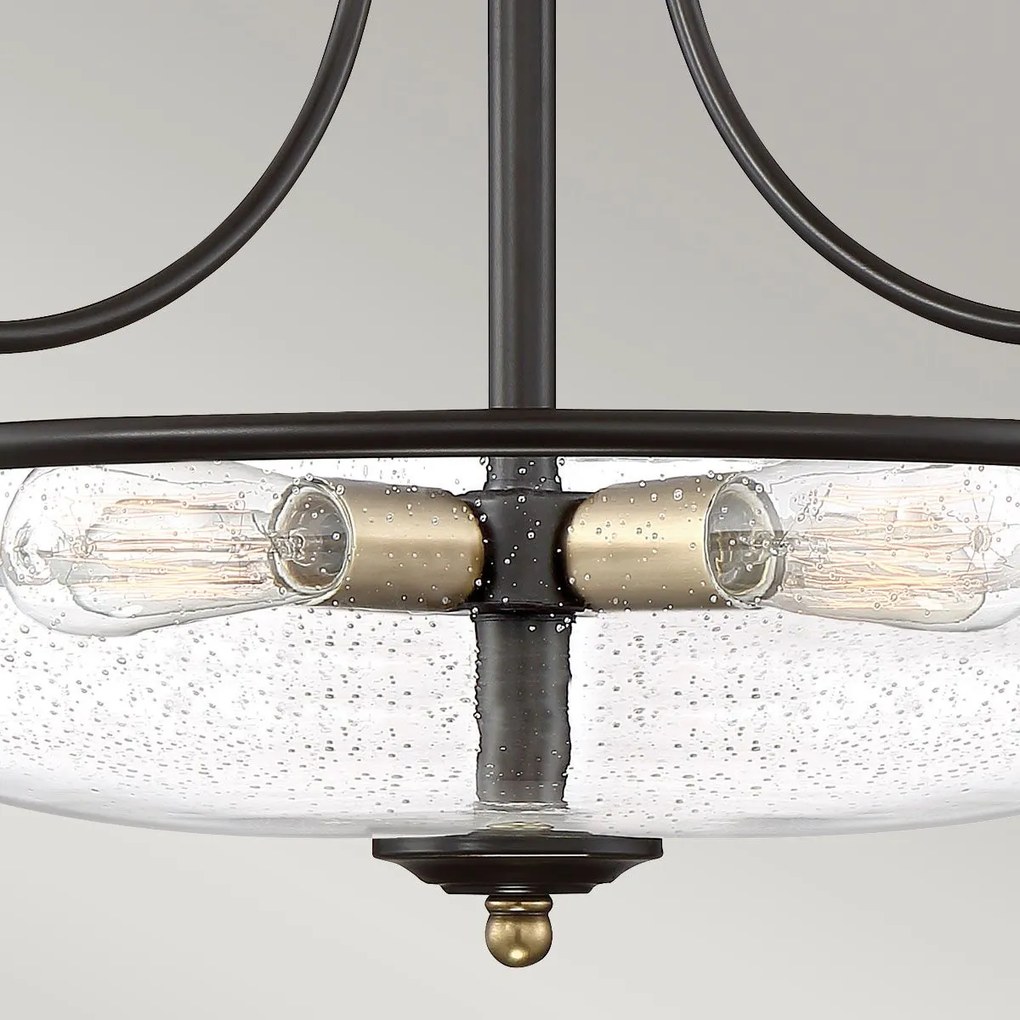 Stropní retro svítidlo Elstead Griffin SFM-C-PNAB bronz - mosaz