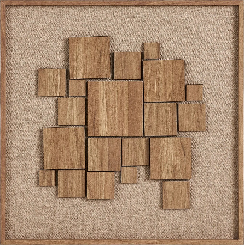 House Nordic Nástěnná dekorace GALA hnědá 60×60 cm 4991023