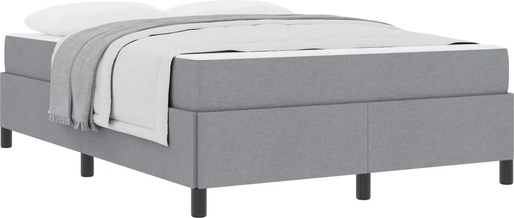 Postel s boxspringem Světle šedá 140 x 200 cm textil 3398864