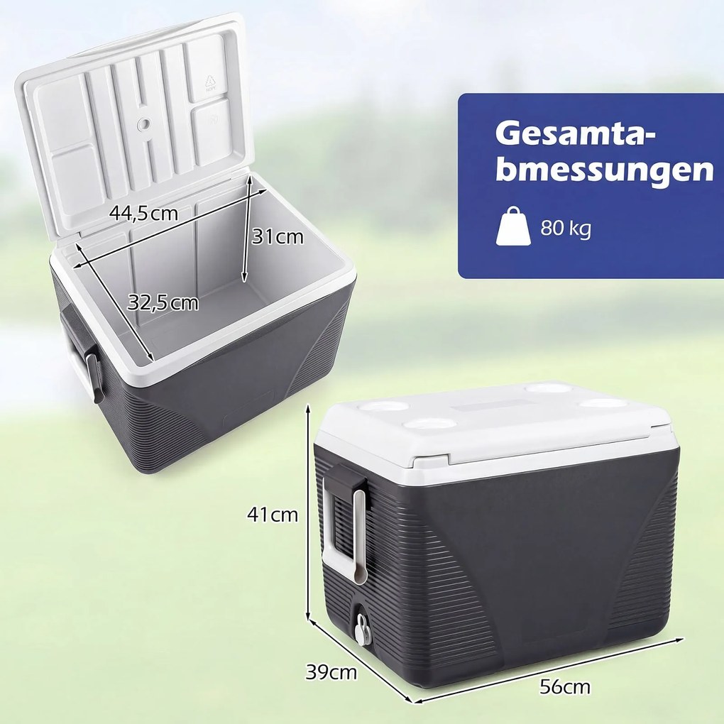 Costway Chladicí box 41 L termobox bez elektřiny až na 5-7 dní chladící