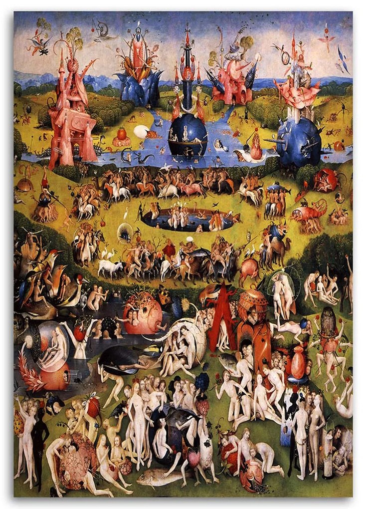 Gario Obraz na plátně Rajská zahrada - Hieronymus Bosch, reprodukce Rozměry: 40 x 60 cm