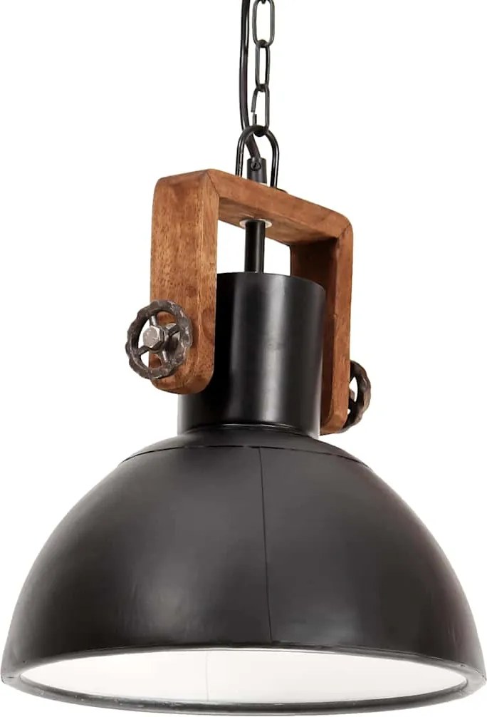 Industriální závěsné svítidlo 25 W černé kulaté 30 cm E27 320536