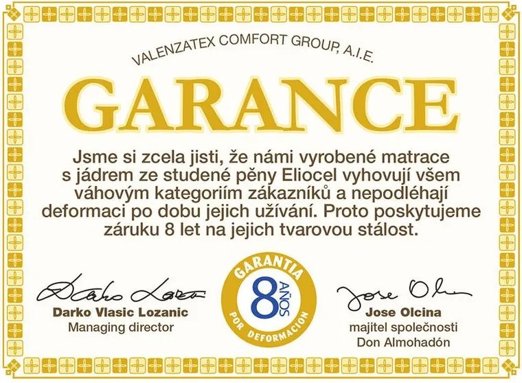 Anatomická matrace TERMAL-VISCO 25 cm šedá