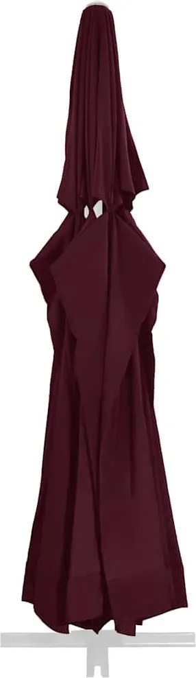 Náhradní potah na zahradní slunečník bordeaux červený 610 cm 312550