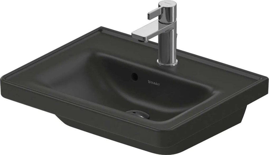 Duravit D-Neo - Umývátko 50x40 cm, s přepadem, otvor pro baterii, antracit 0742501300