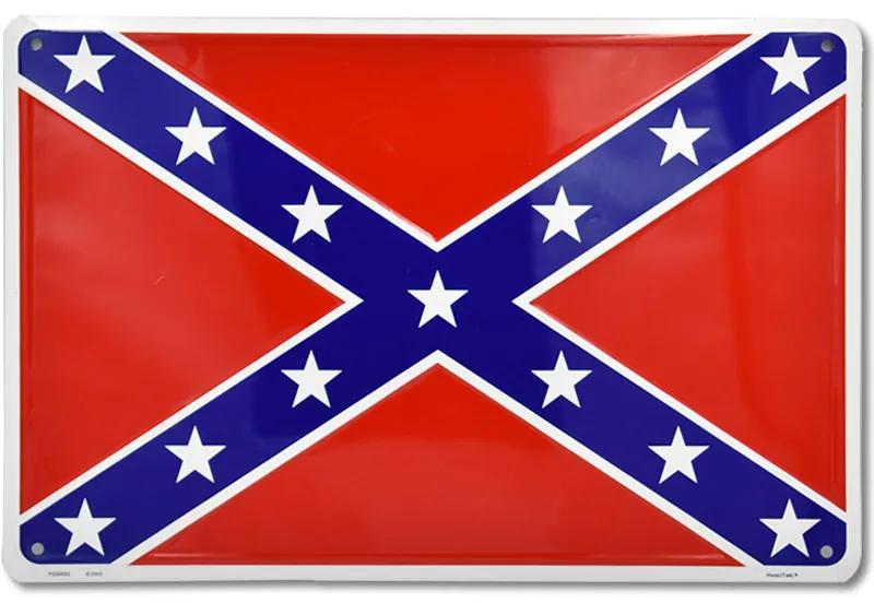 Plechová cedule Confederate Flag 45 cm x 30 cm