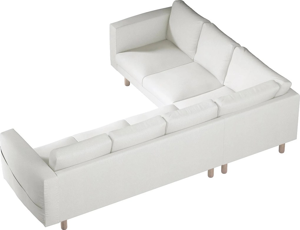 Potah na pohovku IKEA Norsborg rohová 5-místná barva krémová látka pletený vzor
