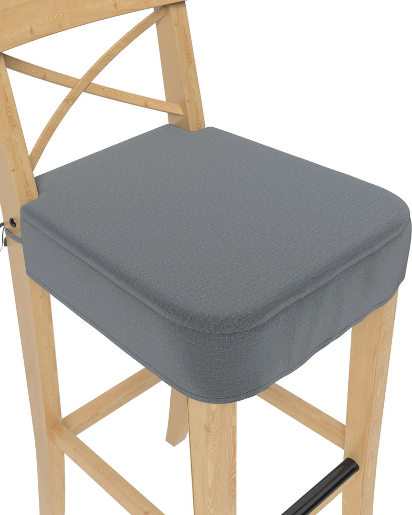 Sedák na židli IKEA Ingolf - barová barva šedá látka sametová