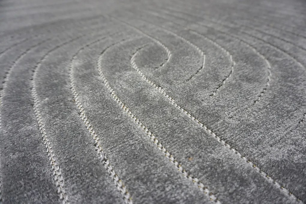 BE Koberec Zen Garden Collection 2403 GREY - šedý obdélníkový Rozměr: 60x100 cm