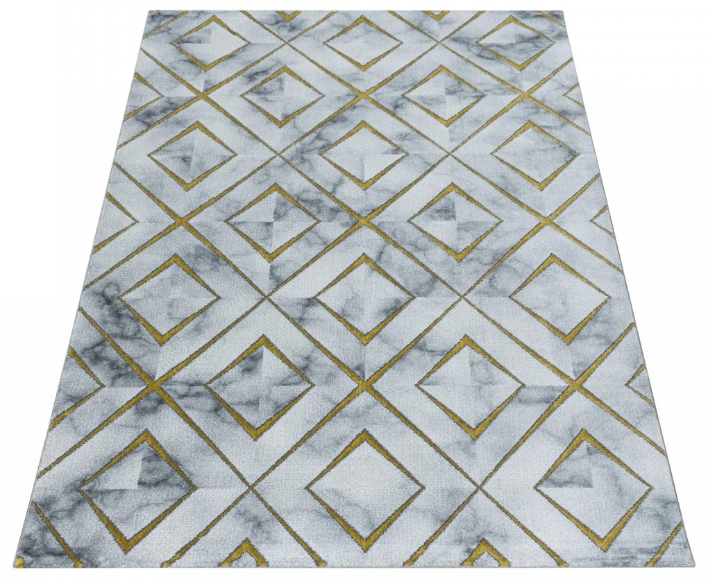 Ayyildiz, Kusový koberec Naxos 3811 gold, 140x200, šedá, kancelář