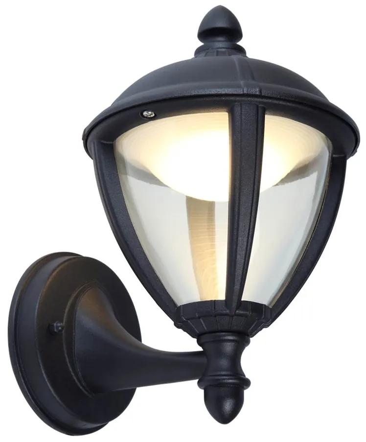Venkovní nástěnná LED lampa UNITE, 9W, teplá bílá, černá, IP44 Lutec UNITE 5260101012