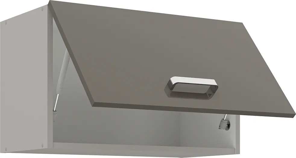 GREY gr | horní skříňka 60 GU-36 1F výklopná | 60 cm | světle šedá/tmavě šedá lesk