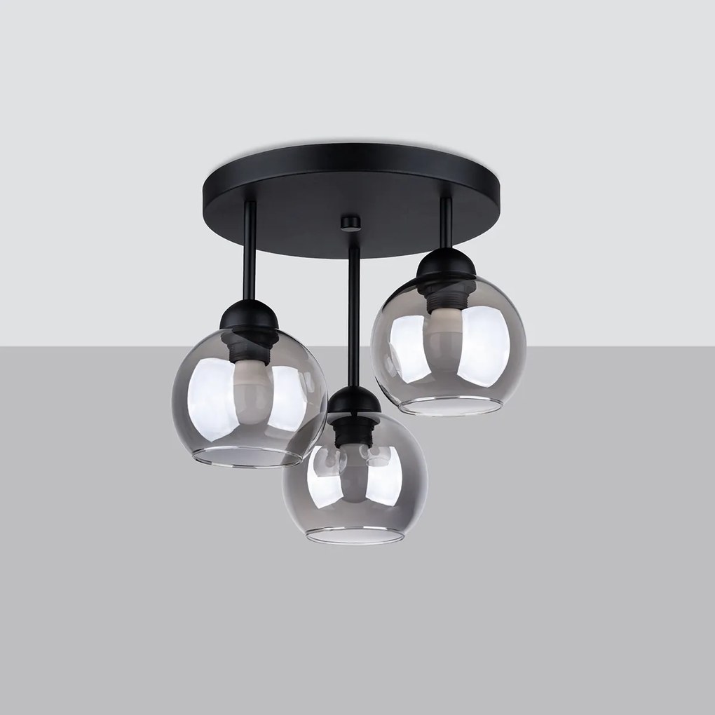 Sollux Lighting Lustr ALINO 3 černý