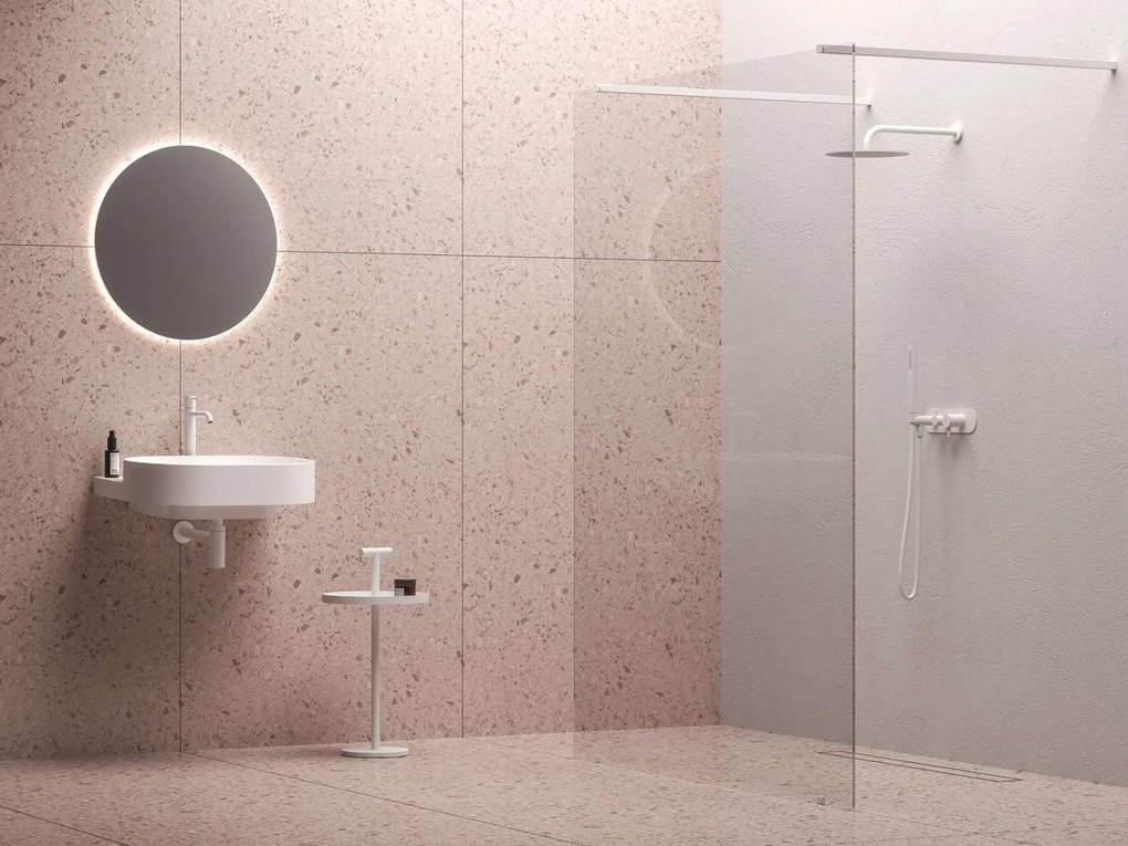 Ravak Walk-In - Sprchová stěna Walk-In Free Set 130, 130x200 cm, matná bílá/čiré sklo GW9FJ0E0SZ1