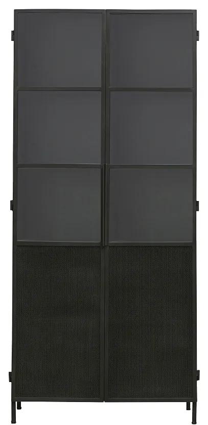 OnaDnes -20% House Doctor Černá kovová vitrína Collect 200 x 90 cm