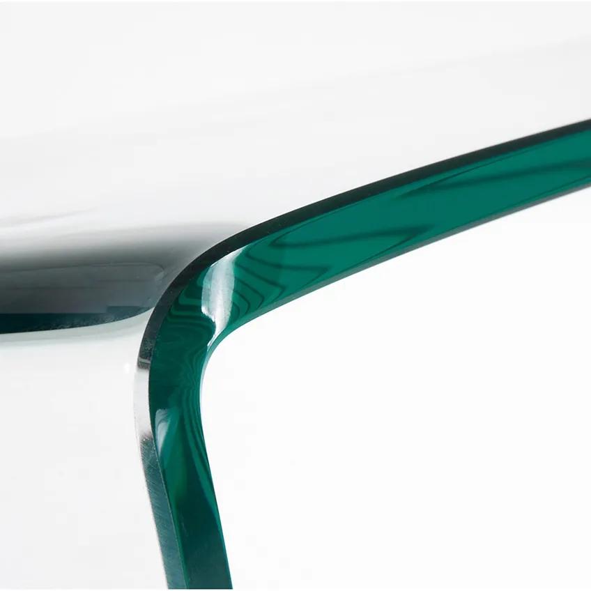 OnaDnes -20% Set dvou skleněných konferenčních stolků Kave Home Burano 42/50 x 50/50 cm