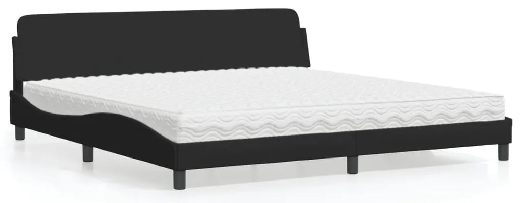 Postel s matrací Dover černá 200 x 200 cm textil 3208466