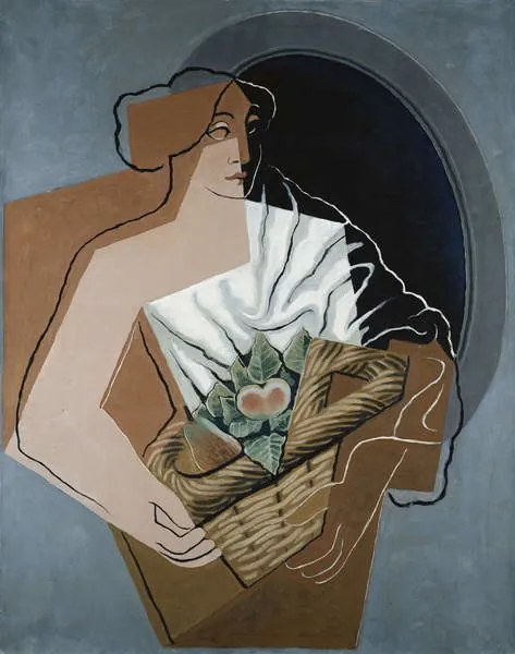 Gris, Juan - Obraz, Reprodukce - Woman with Basket; La Femme au Panier, 1927