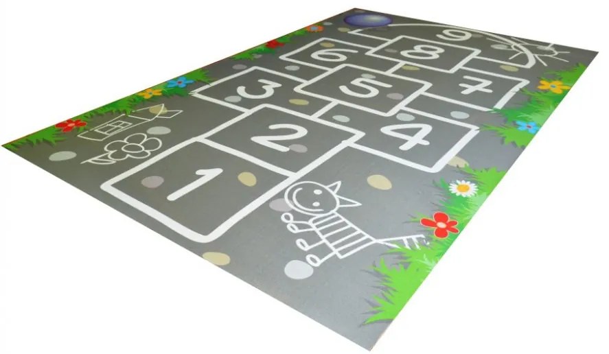 Vopi | Dětský koberec Hrací koberec Panák 1001300 - koberec, šedý