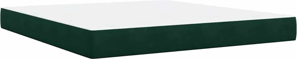 Box spring postel s matrací tmavě zelená 180x200 cm samet 3285659