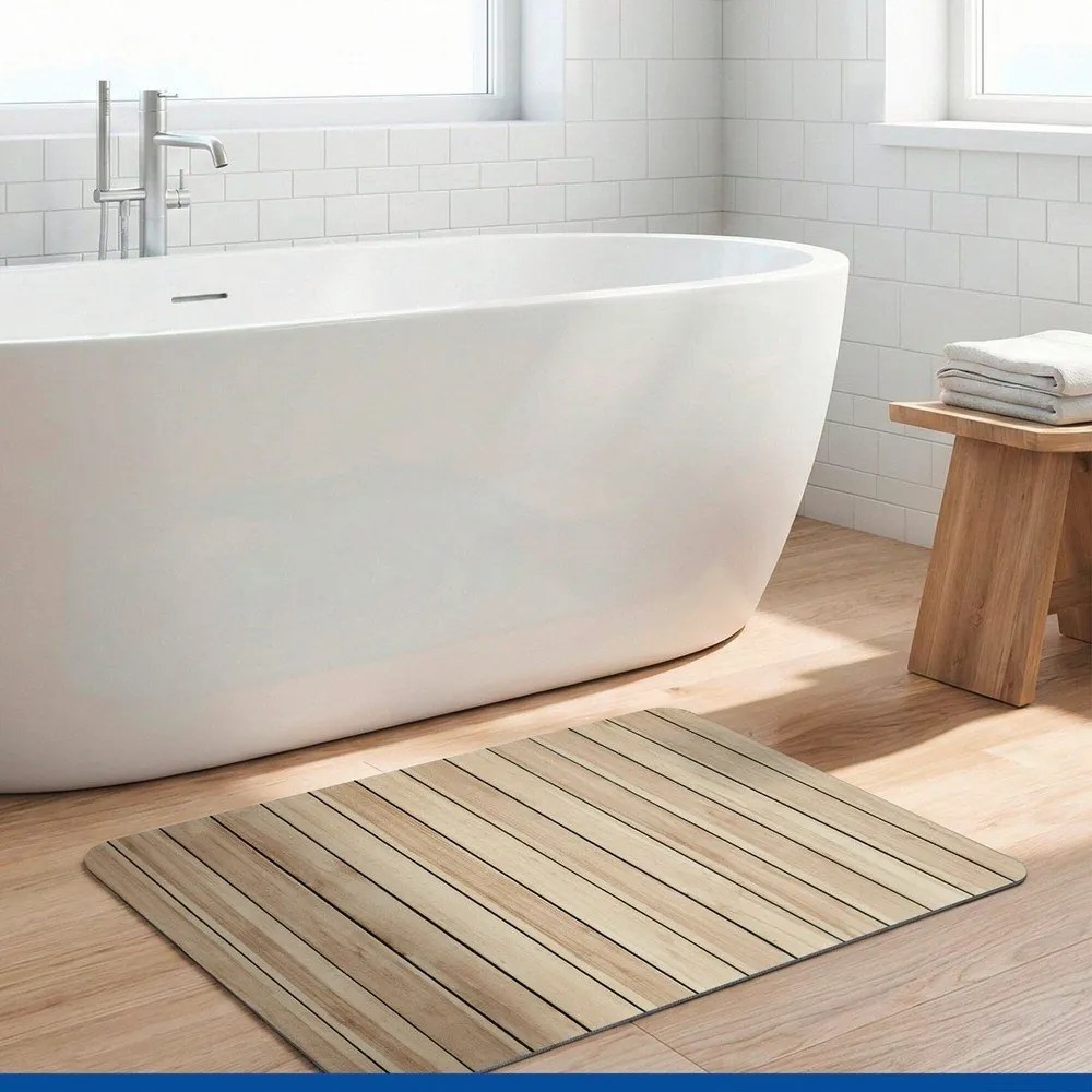 Z křemeliny koupelnová předložka v přírodní barvě 50x80 cm Lepiana – Wenko