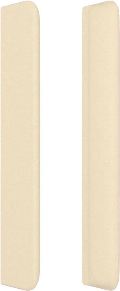 Čelo postele typu ušák krémové 83x16x118/128 cm textil 3119559
