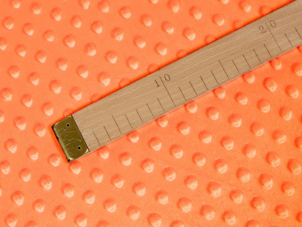 Biante Dětský povlak na polštář Minky 3D puntíky MKP-022 Oranžový 30 x 50 cm