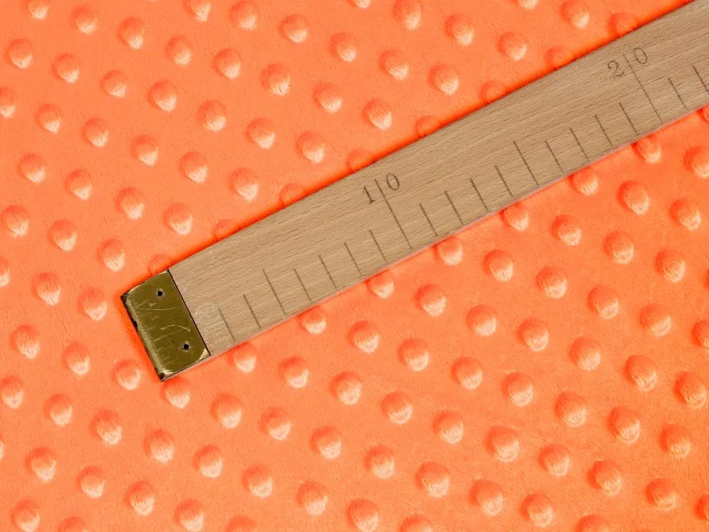 Biante Dětský povlak na polštář Minky 3D puntíky MKP-022 Oranžový 40 x 40 cm