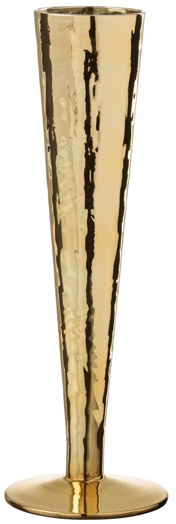 Zlatá sklenička na šampaňské Glass golden - Ø 7*23 cm