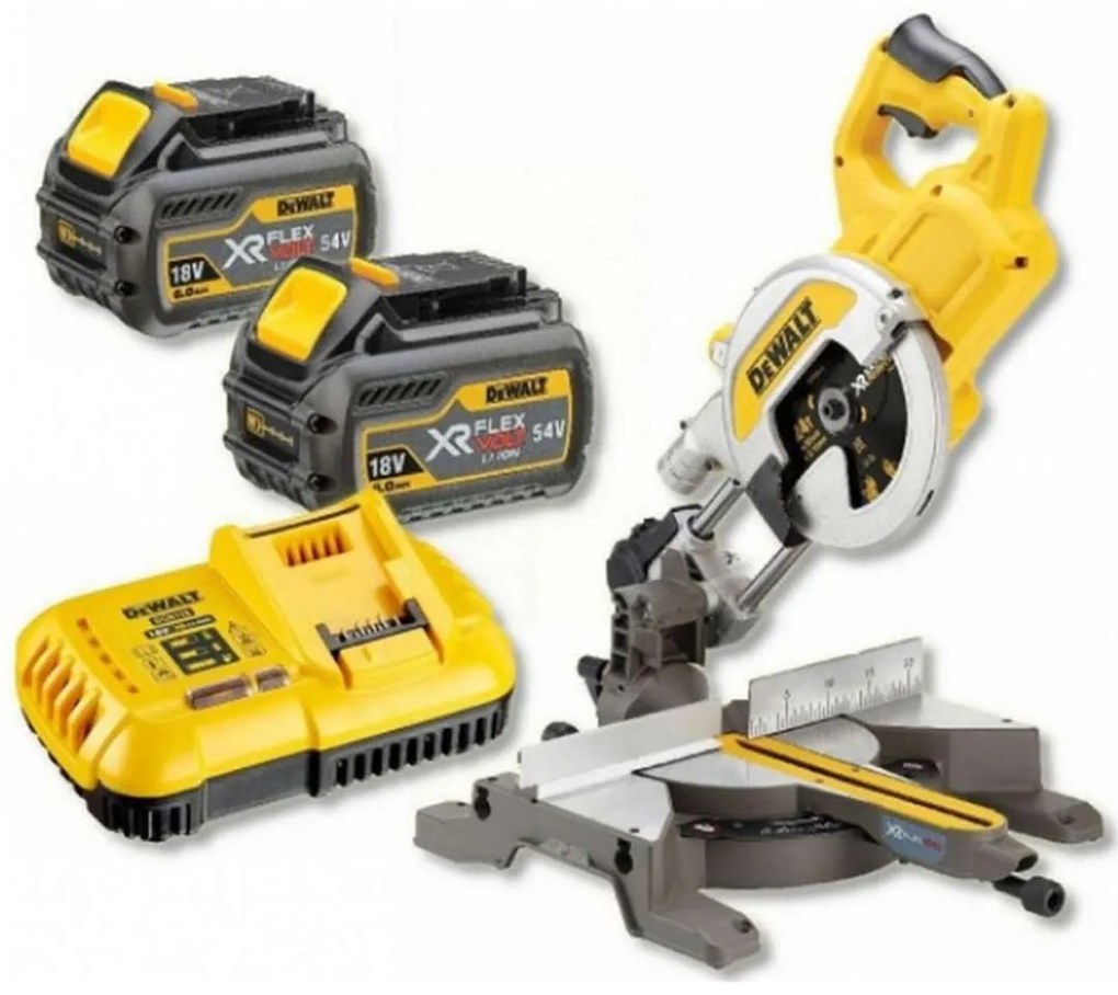 DeWALT - 54V AKU pokosová pila 216 mm, 2x aku 6,0 Ah XR, nabíječka DCS777T2