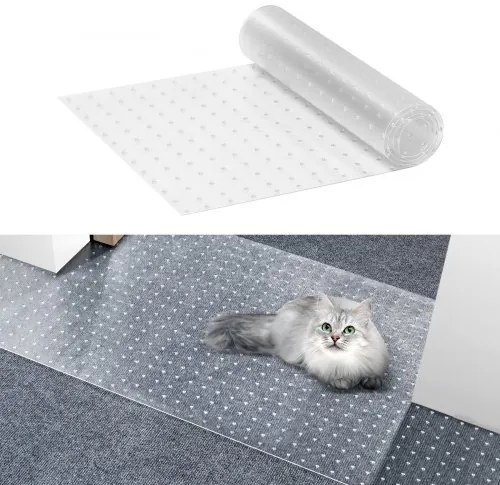 VEVOR Chránič koberců pro domácí mazlíčky Cat 15" x 4" zarážka proti poškrábání odolná proti poškrábání PVC