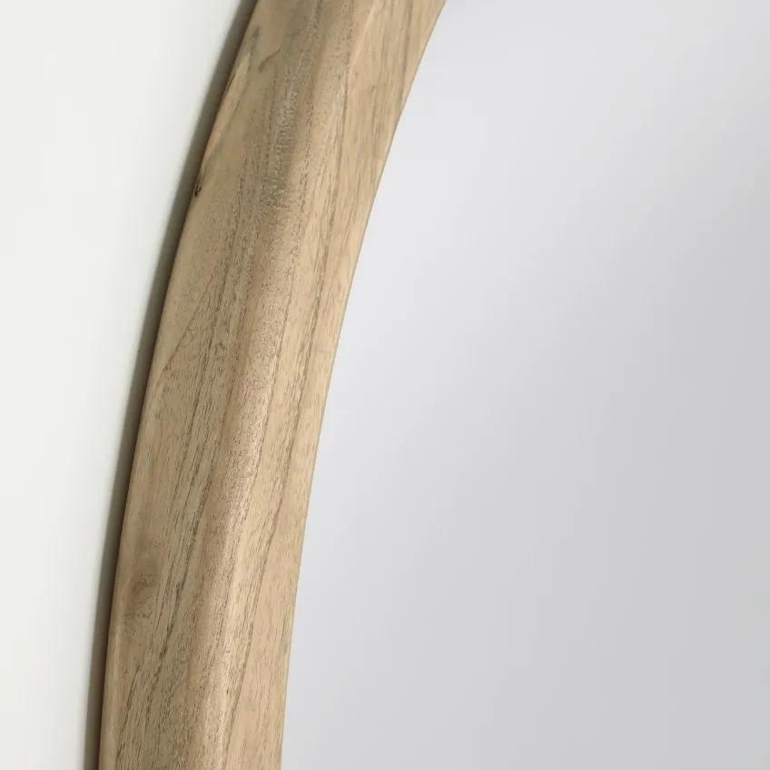 OnaDnes -20% Dřevěné závěsné zrcadlo Kave Home Alum 100 cm