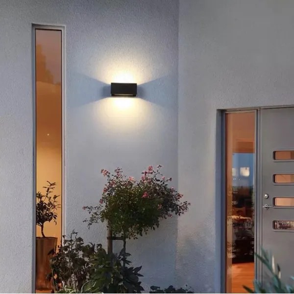 LED Venkovní nástěnné svítidlo LED/12W/230V IP54 černá