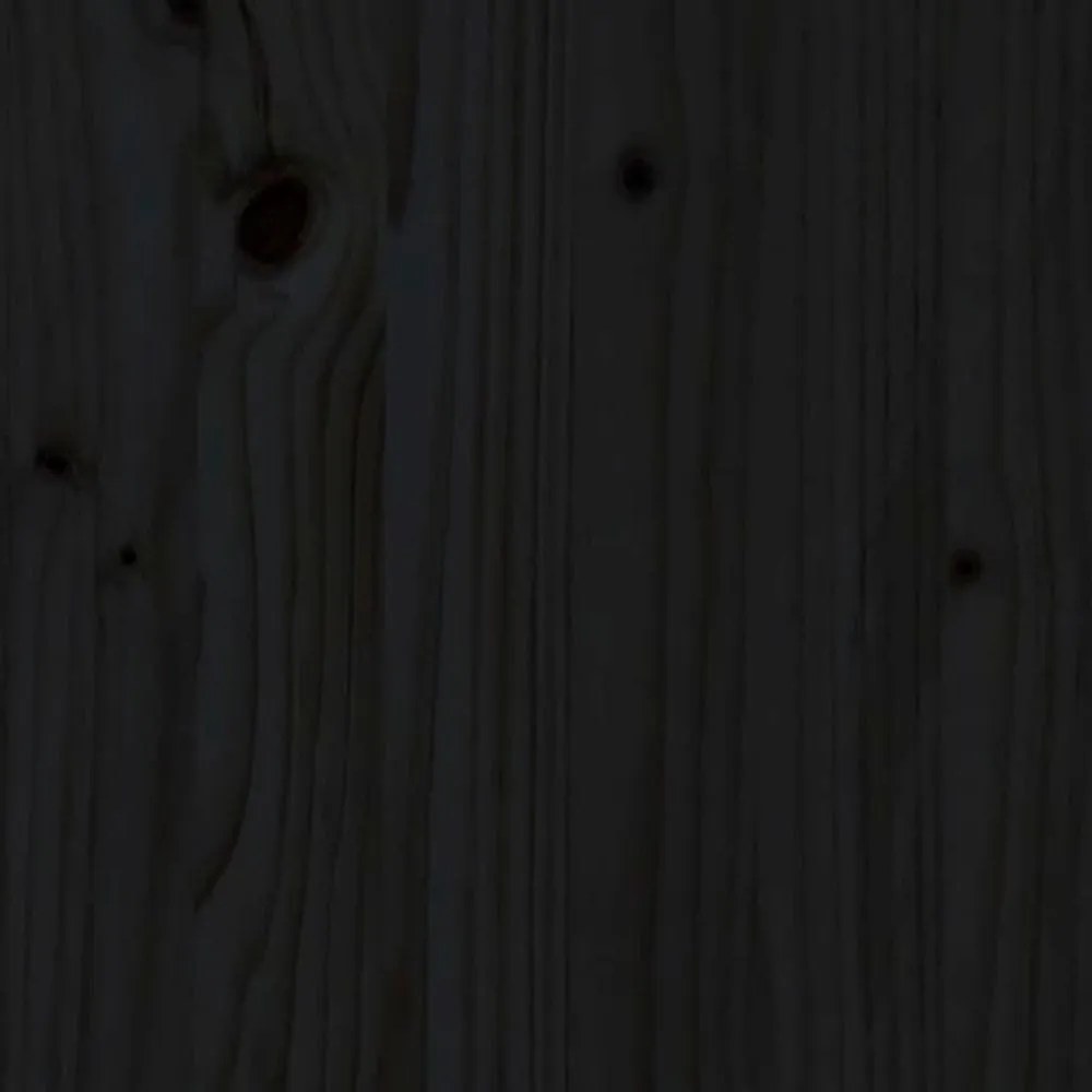 Petromila Knihovna černá 80x35x126 cm masivní borovice