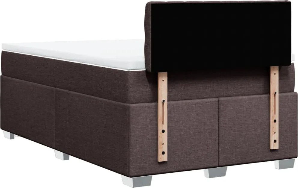 Box spring postel s matrací tmavě hnědá 120x190 cm textil 3285837