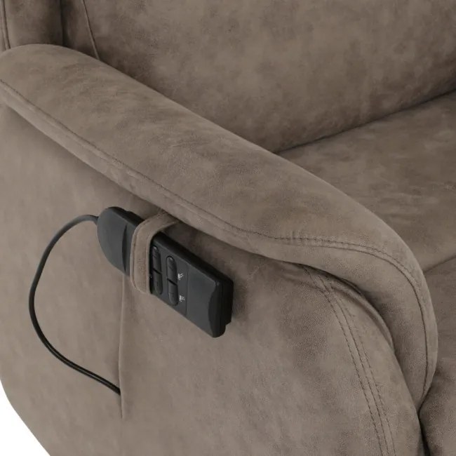 Polohovací křeslo béžové, elektrické TV-L8902 LAN3