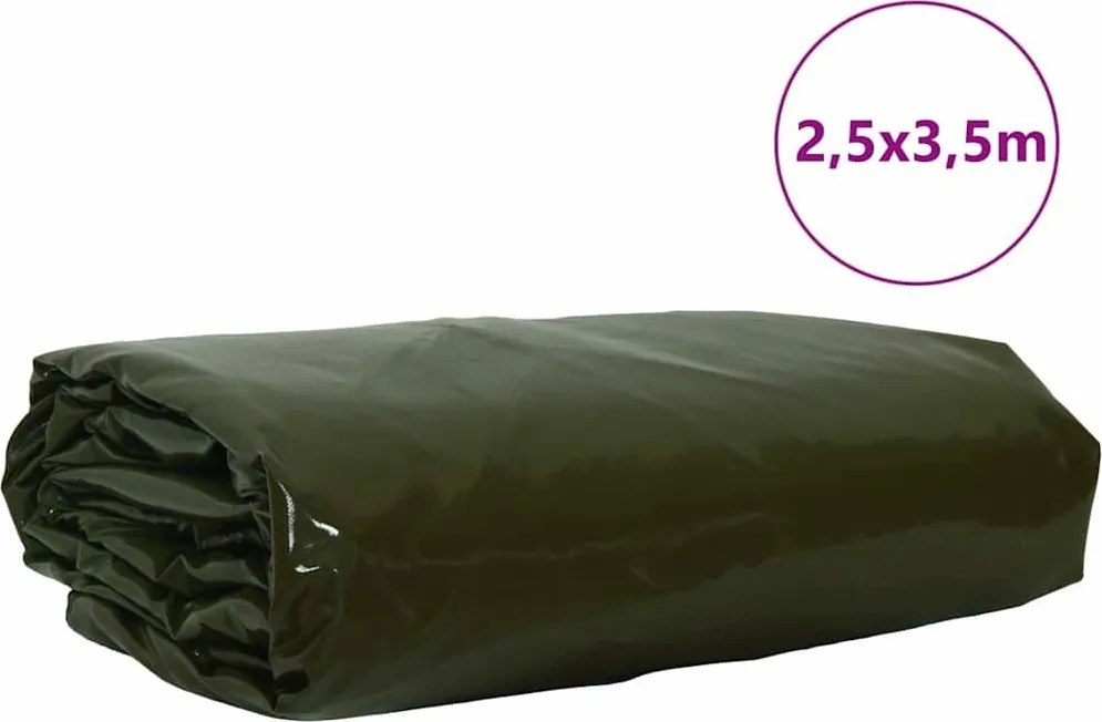 vidaXL Plachta 650g / m² Olivově zelená 2,5 x 3,5 m [42017766]