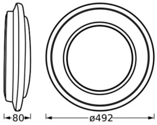 Ledvance - LED Stropní svítidlo ORBIS BERLIN LED/36W/230V černá